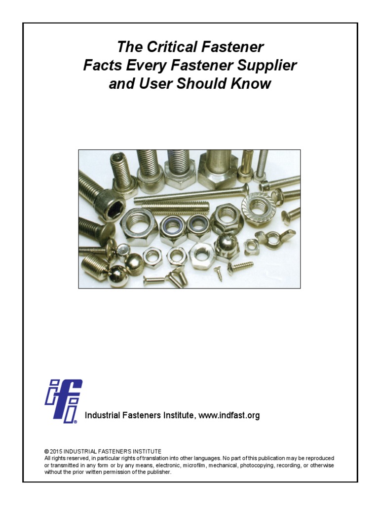 The Critical Fastener Facts Every Fastener Supplier and User Should ...