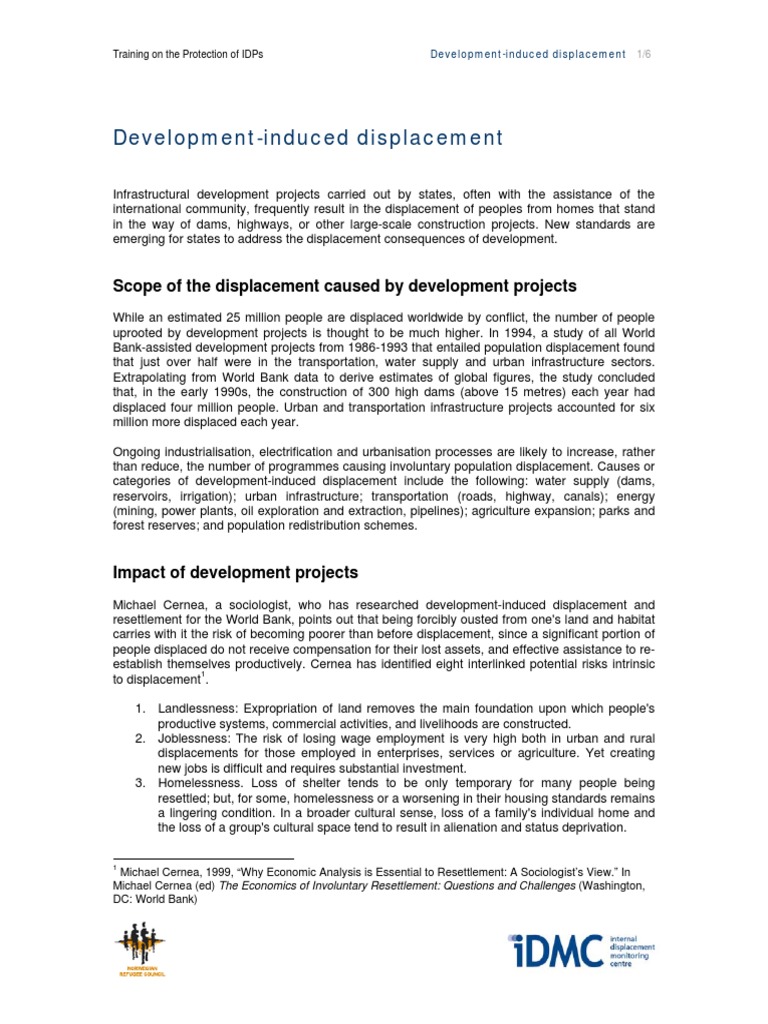 Development-Induced Displacement: Scope of The Displacement Caused by ...