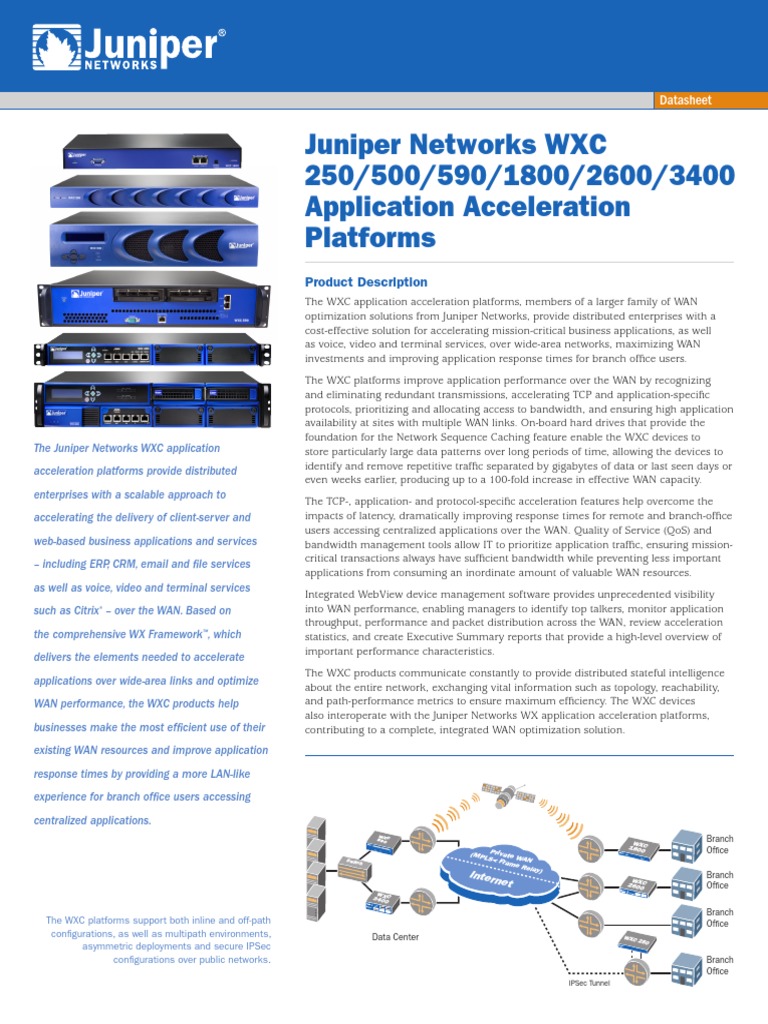 Juniper Networks WX250 3400appaccel | PDF | Quality Of Service | Computer Network