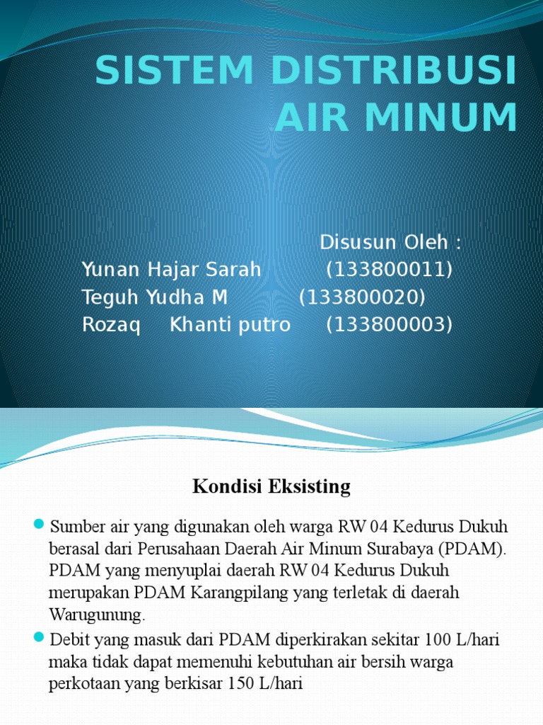 Sistem Distribusi Air Minum | PDF
