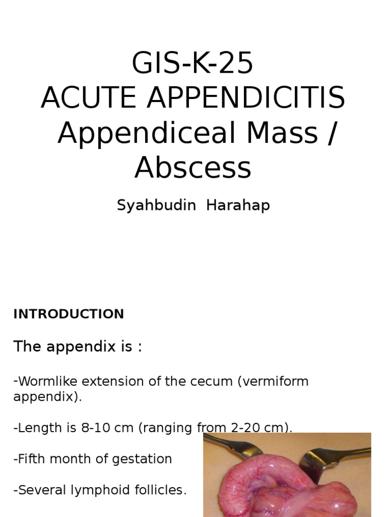 k25 (Kelas A2) Bedah Acute Appendicitis | PDF | Medical Specialties | Clinical Medicine