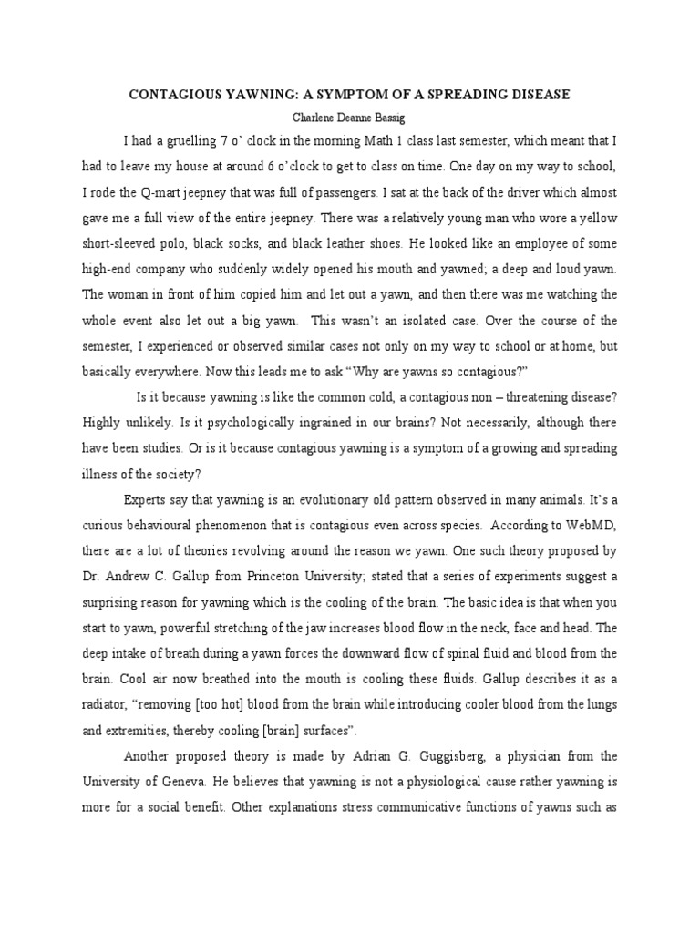 Understanding Contagious Yawning | PDF | Millennials | Sleep