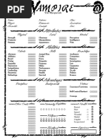 WOD - Werewolf - The Apocalypse - Character Sheet - 2nd Edition | PDF