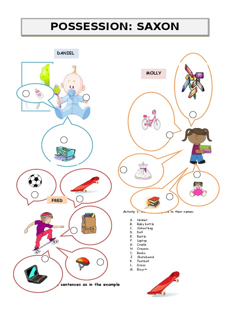 Saxon Genitive Exercises for Kids | PDF | General Fiction | Games ...