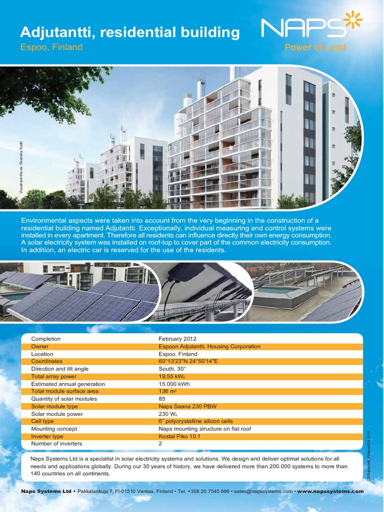 Solar System For Residential Building | PDF