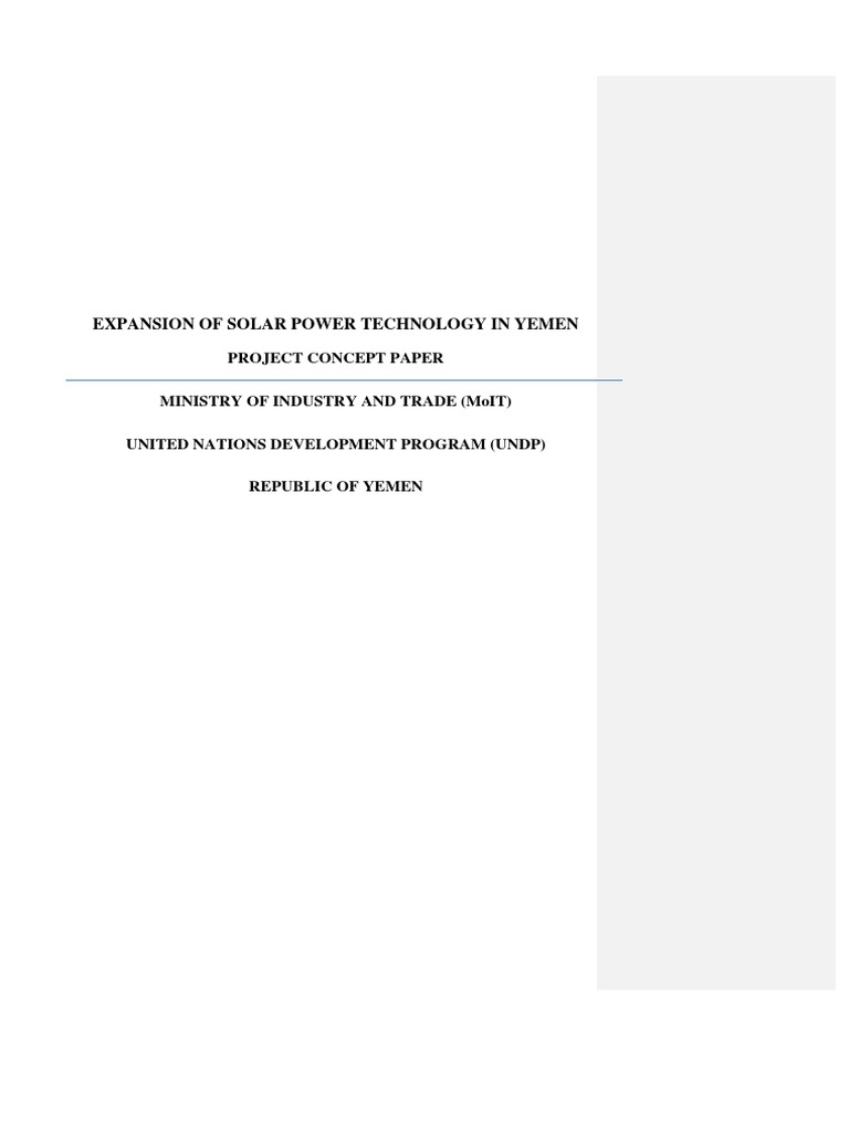Solar Power Concept Paper - UNDP 1 | Download Free PDF | Renewable ...
