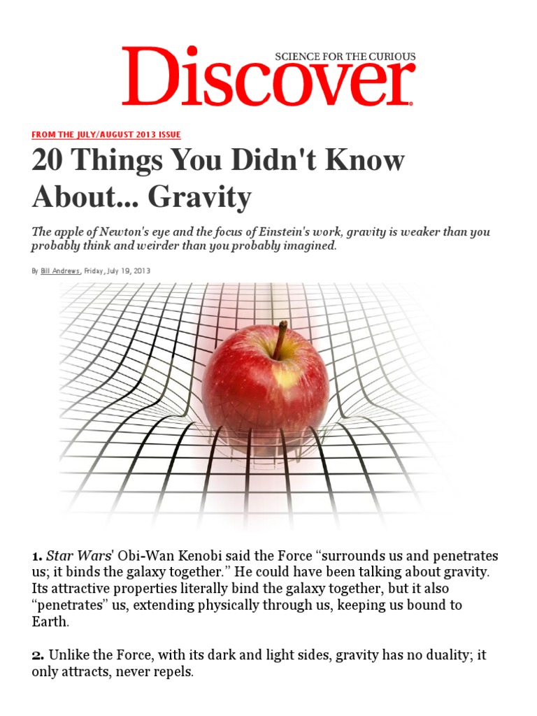 20 Surprising Facts About Gravity | PDF | Gravity | Ligo