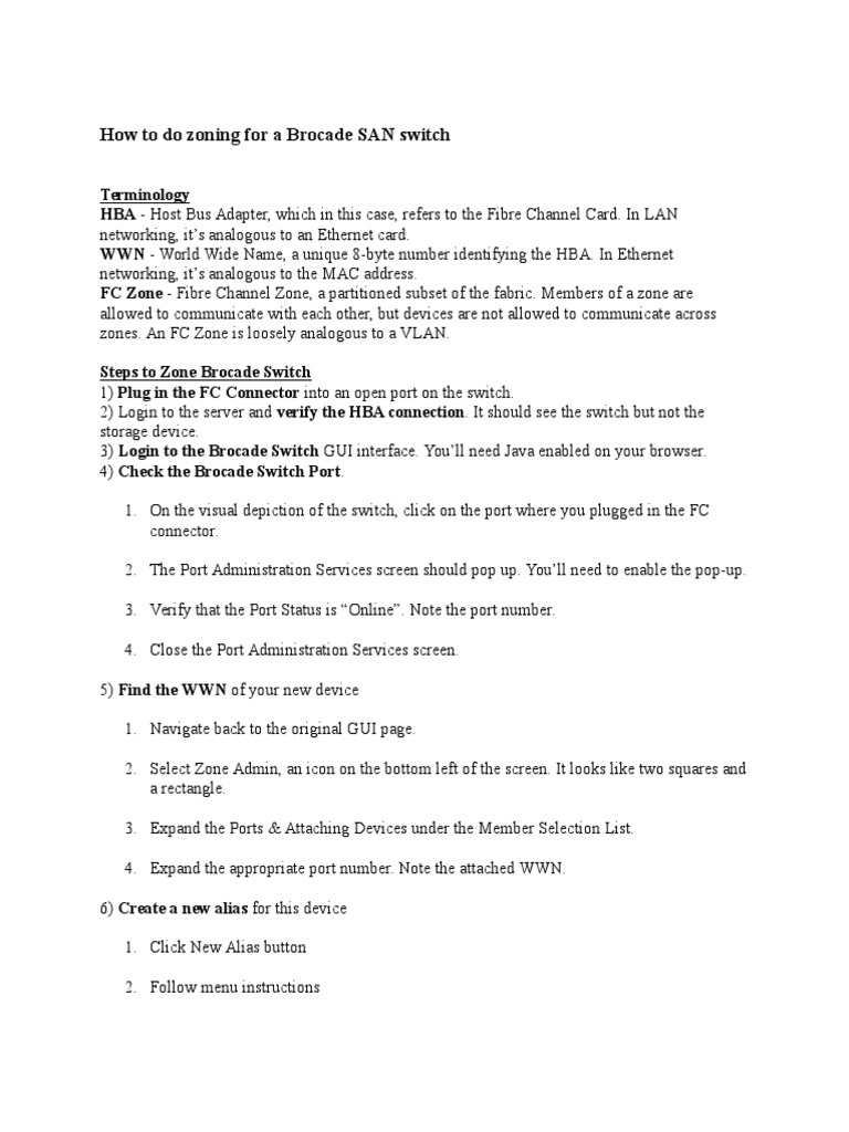 Zoning Configuration Step | PDF | Digital Technology | Computer Networking