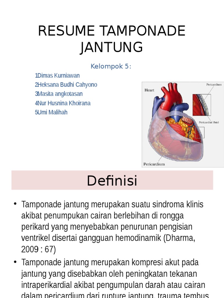 Resume Tamponade Jantung | PDF