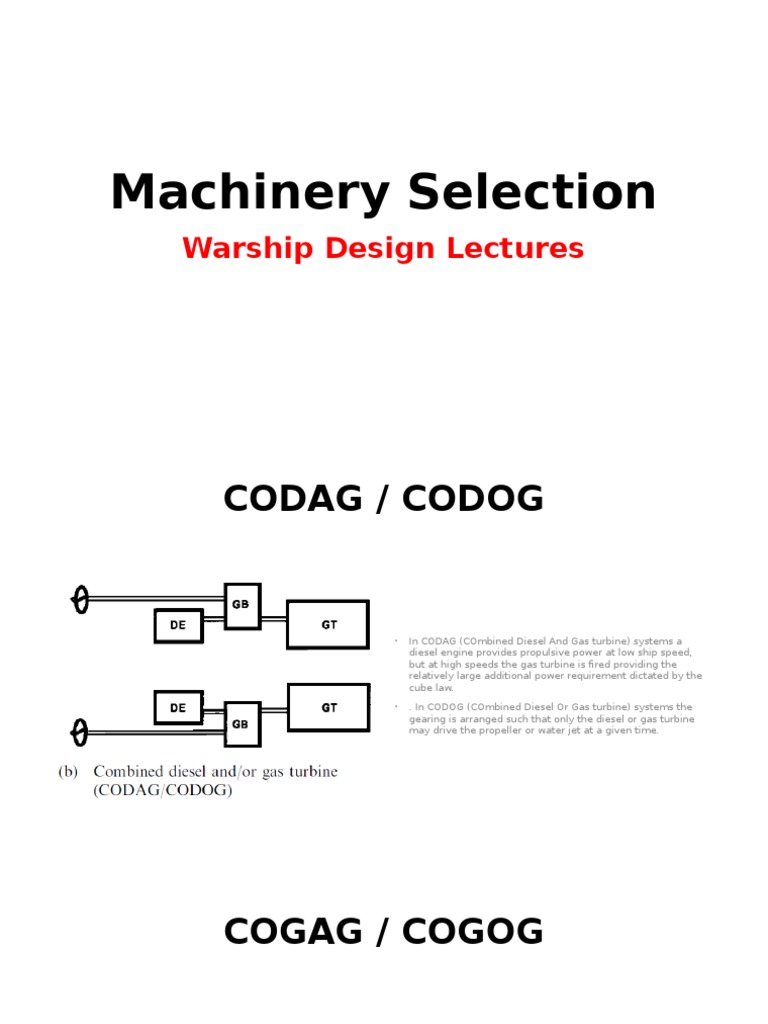 Machinery Selection and Warship Design Lectures | PDF | Gas Turbine ...