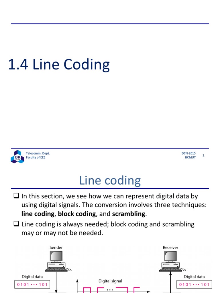 Ch1.4 Line Coding | PDF | Networks | Media Technology