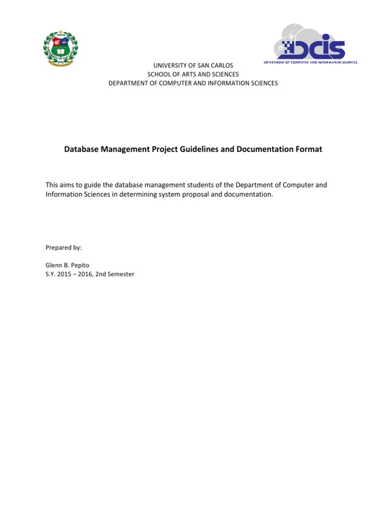 Database Project and Documentation Guidelines | PDF | Interface (Computing) | Databases