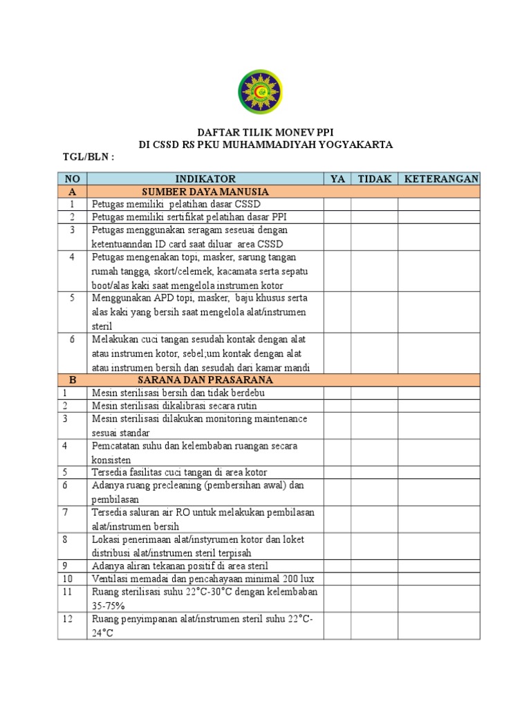 Audit CSSD | PDF | Teknologi & Rekayasa