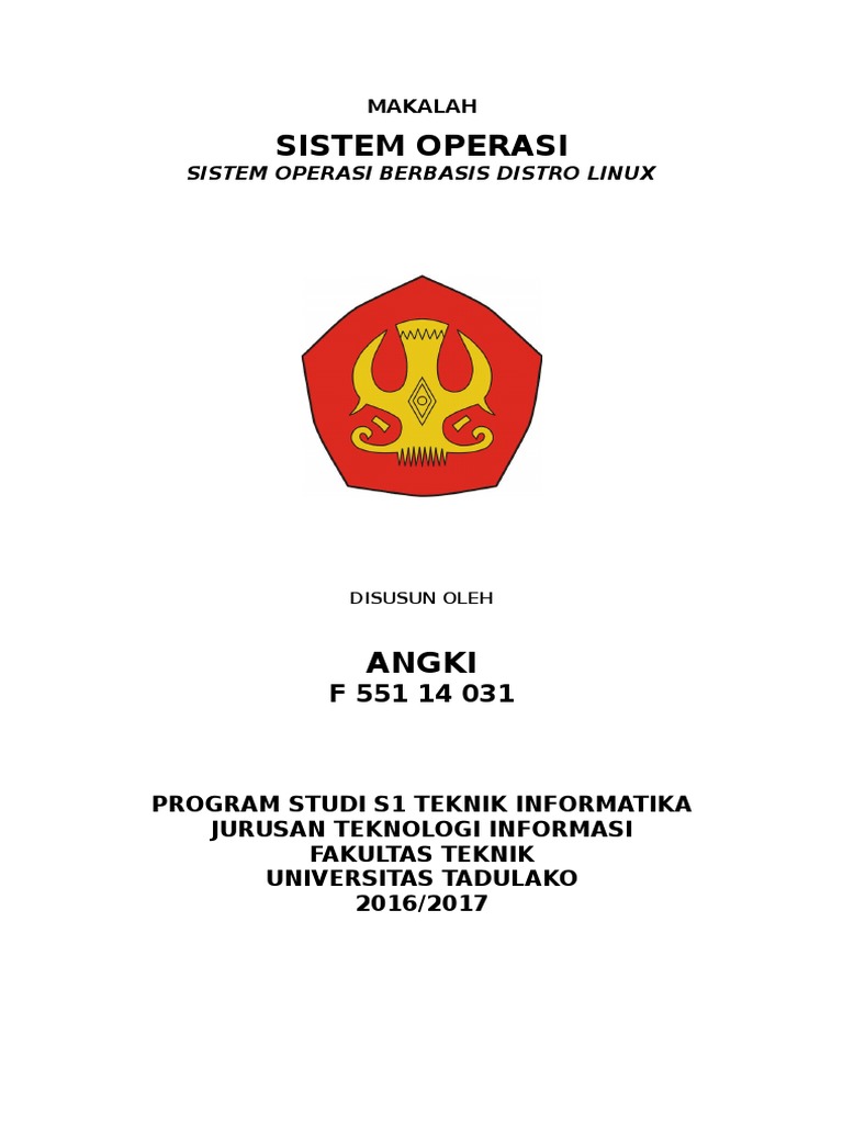 Makalah Sistem Operasi Berbasis Distro Linux | PDF | Komputer