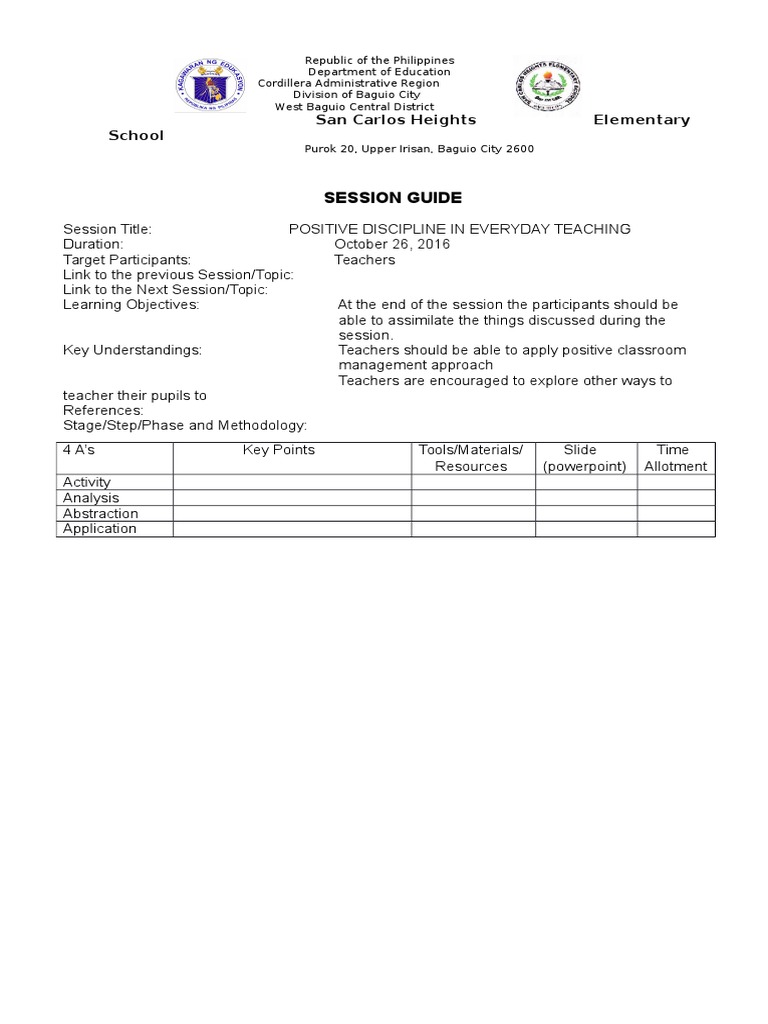 Positive Discipline Teaching Guide | PDF