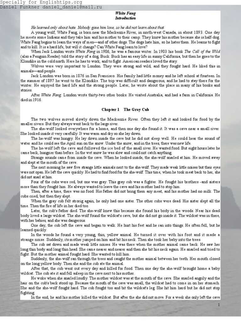 17 White Fang PDF | PDF | White Fang