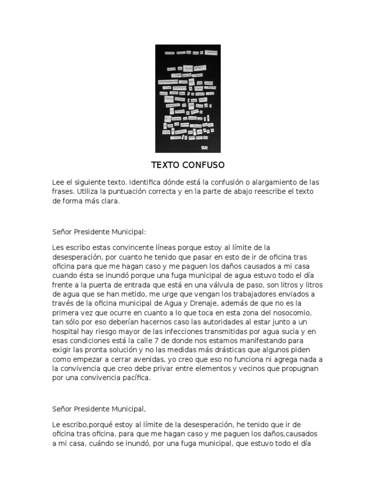 Texto Confuso | PDF