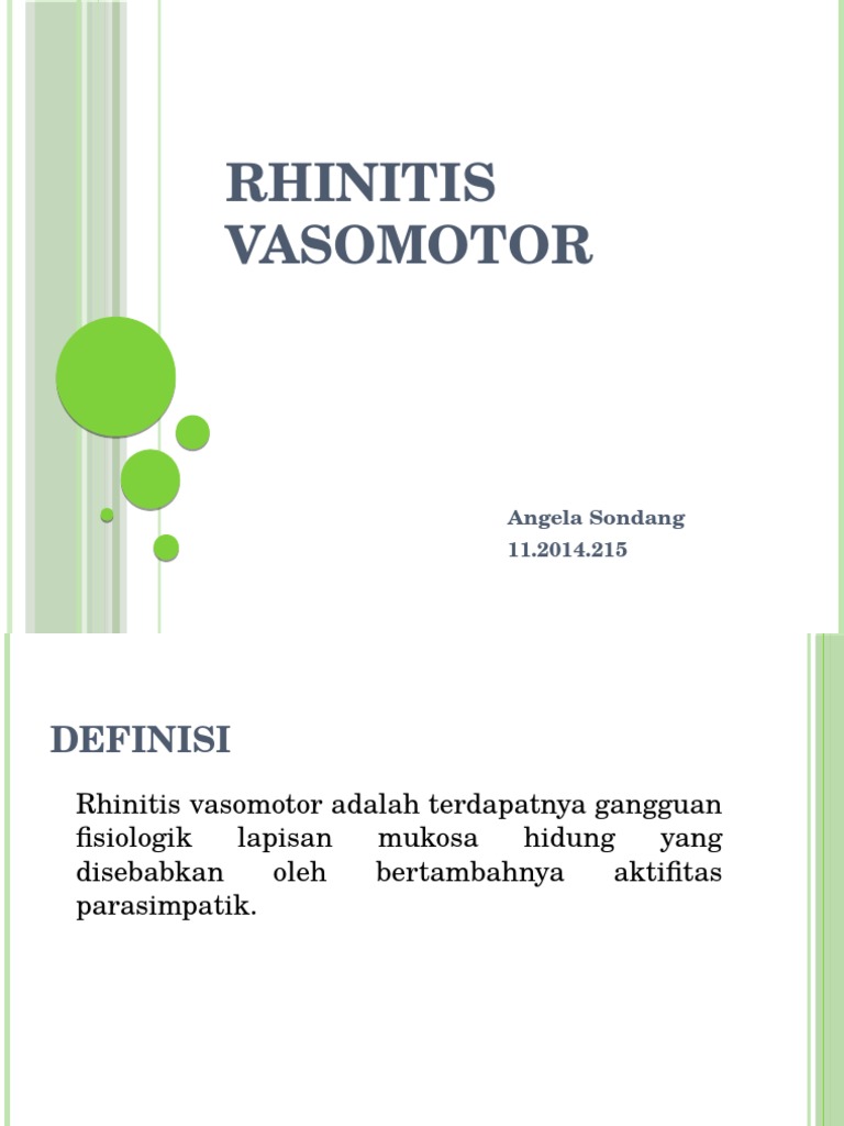 Referat Rhinitis Vasomotor | PDF | Pengembangan Diri | Sains & Matematika