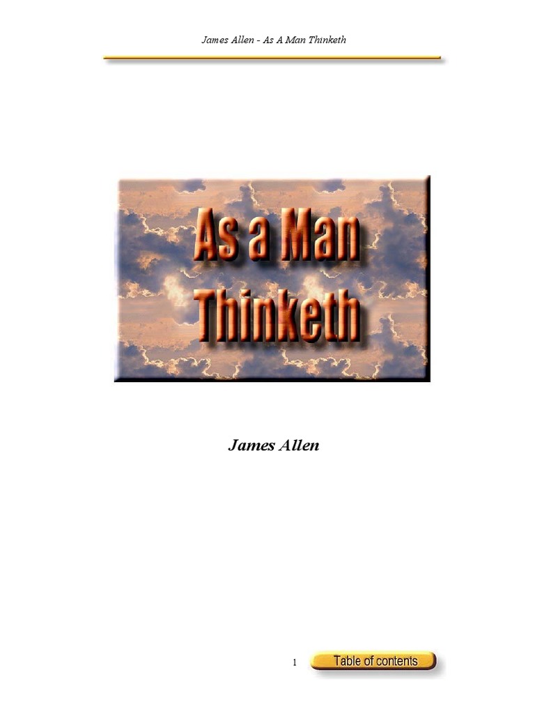 As A Man Thinked | PDF | Virtue | Mind