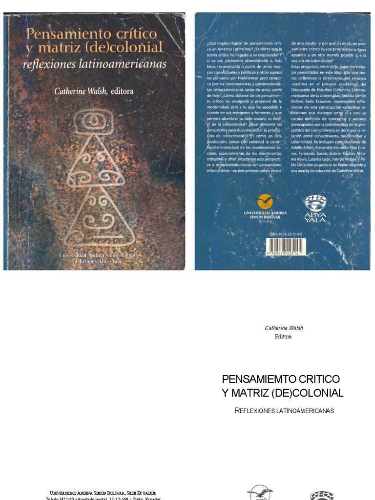 03 Pensamiento Crítico y Matriz (De) Colonial | PDF | Autodeterminación ...