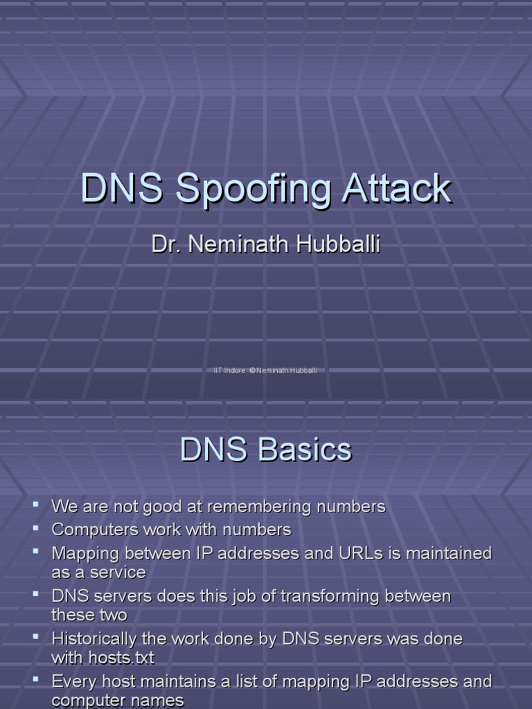 DNS Spoofing | Domain Name | Domain Name System