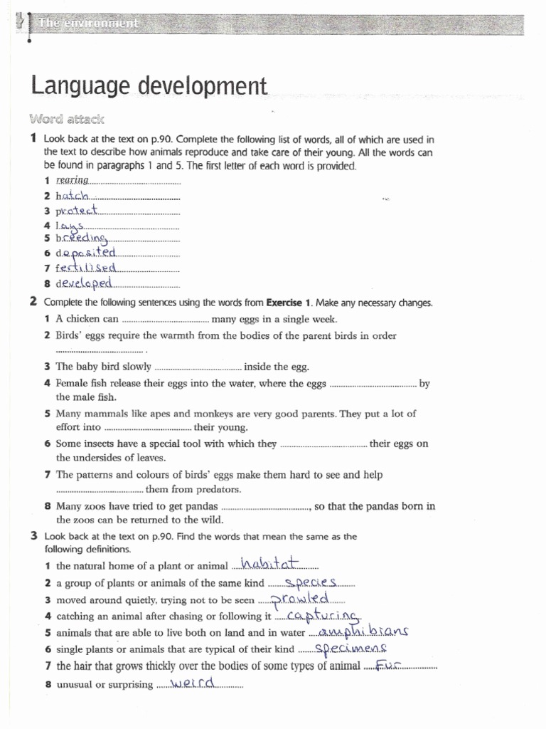 LI II NP Language Development The Environment Questions With Parcial ...