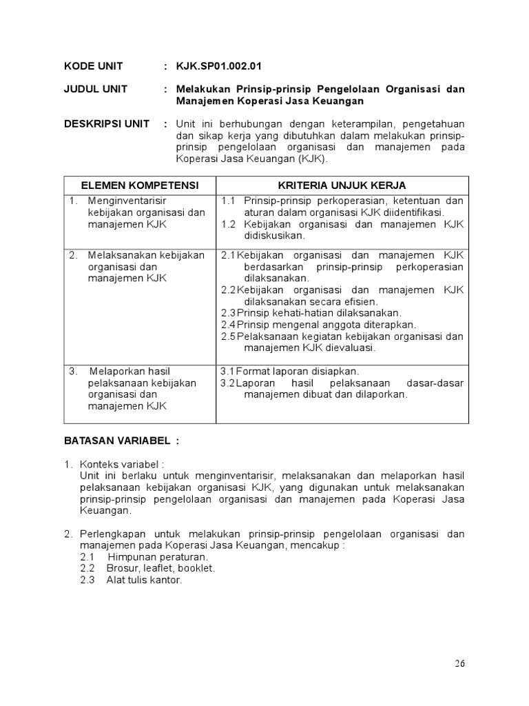 2 Melakukan Prinsip Prinsip Pengelolaan Organisasi Dan Manajemen Koperasi Jasa Keuangan | PDF