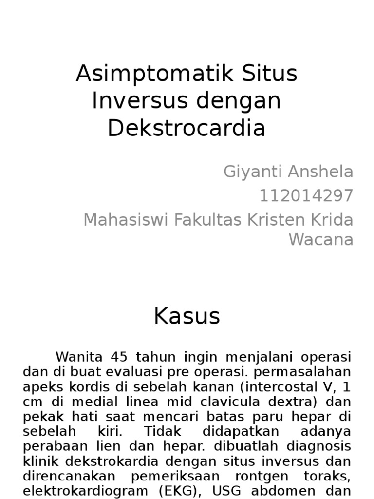 Situs Inversus | PDF