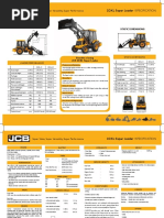 JCB 3DX Specifications Sheet | PDF | Loader (Equipment) | Transmission (Mechanics)
