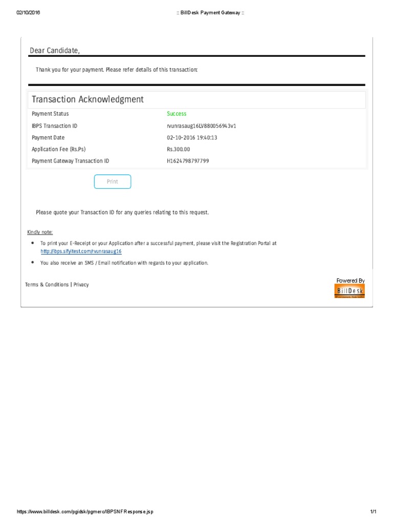BillDesk Payment Gateway | PDF