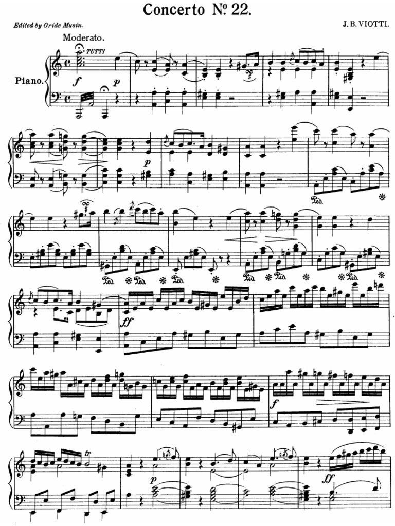 Viotti Violin Concerto 22 Score | PDF | Concerto | Classical Compositions