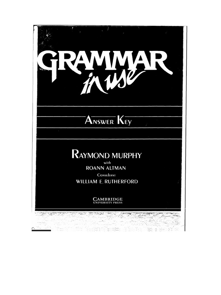 English Grammar in Use Intermediate Answer Key PDF | PDF