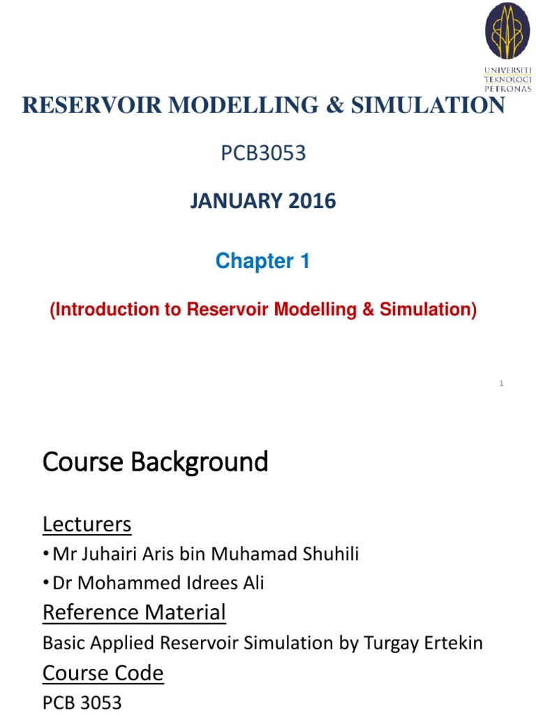CH 1 Introduction To Reservoir Modelling Simulation | PDF | Enhanced ...