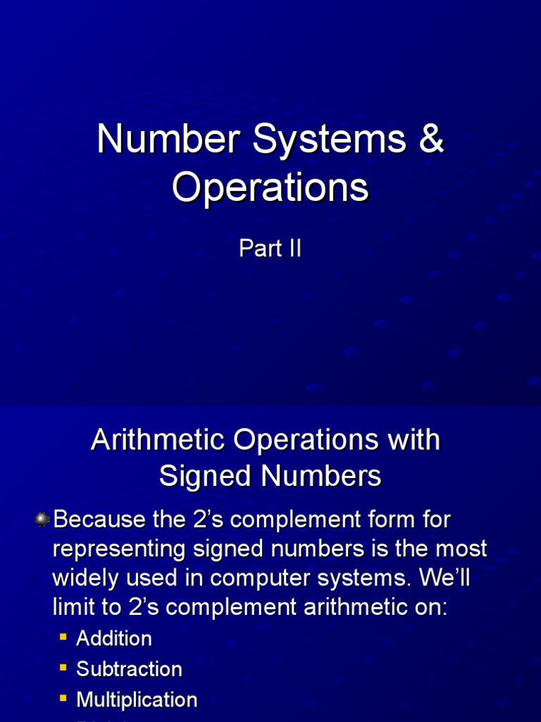 NumSys Part2 | PDF | Subtraction | Elementary Mathematics