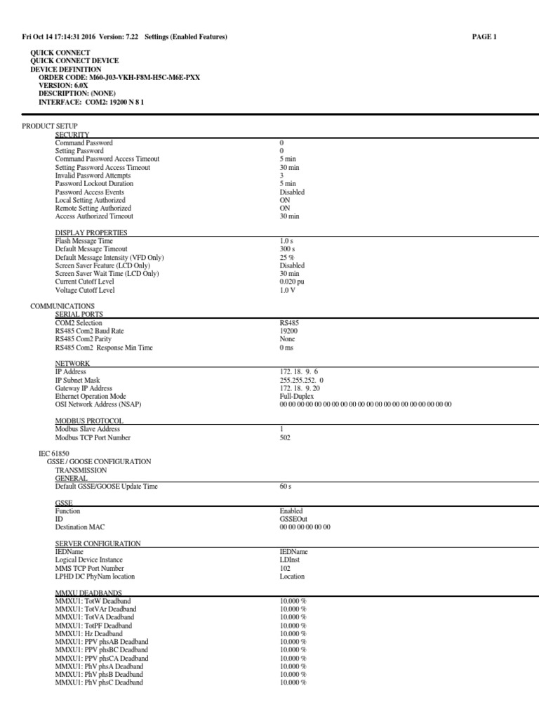 EnerVista UR Setup - Data Loggmotor2 Cv17 | PDF | Port (Computer Networking) | Daylight Saving Time