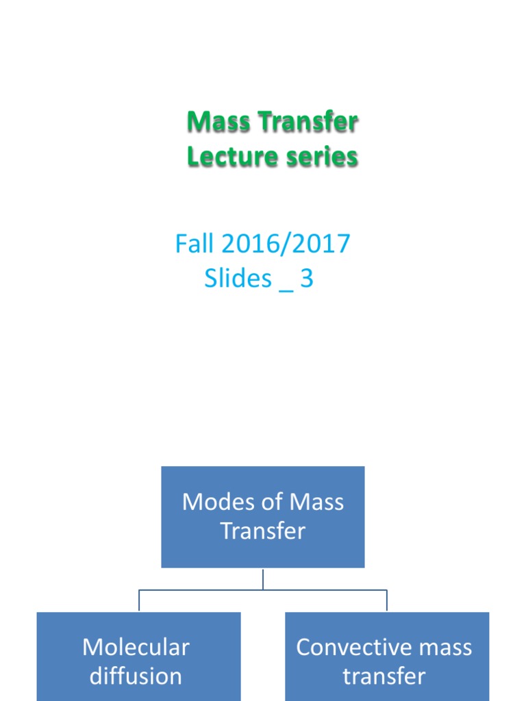 Lectures - Mass Transfer | PDF
