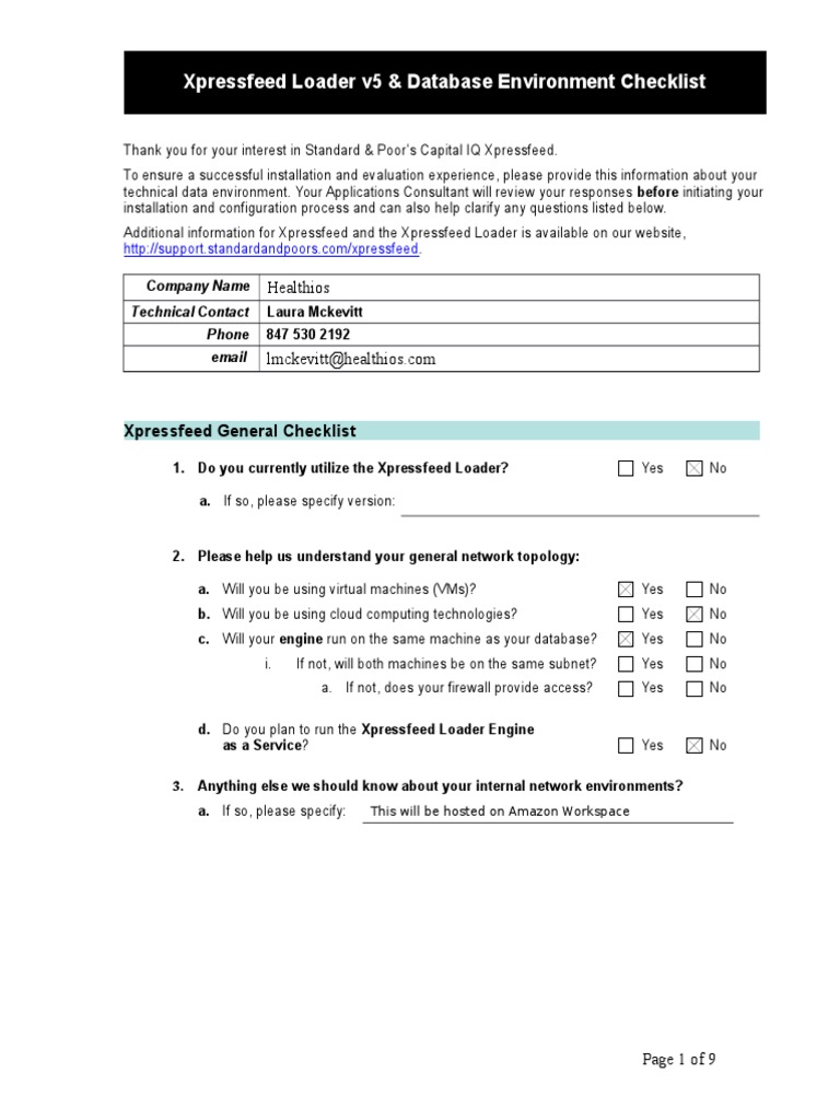 Xpressfeed Loader v5 Setup Checklist | PDF | Desktop Environment | Linux
