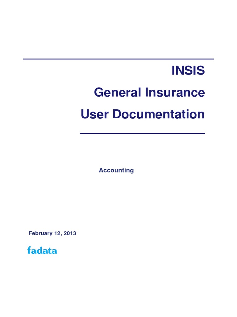 INSIS Module Guide - Accounting - en | PDF | Debits And Credits ...