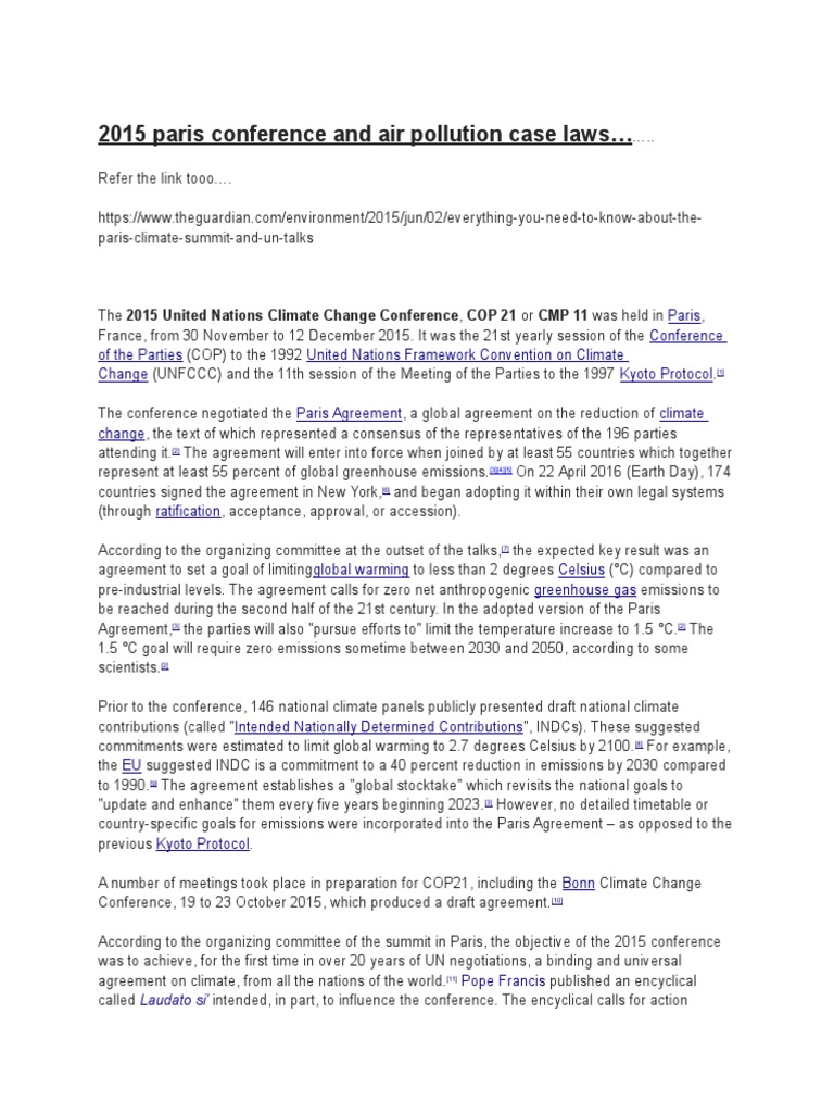 Air Pollution Cases | PDF