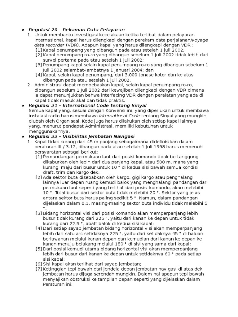 Solas Chapter 5 Reg 20-28 | PDF