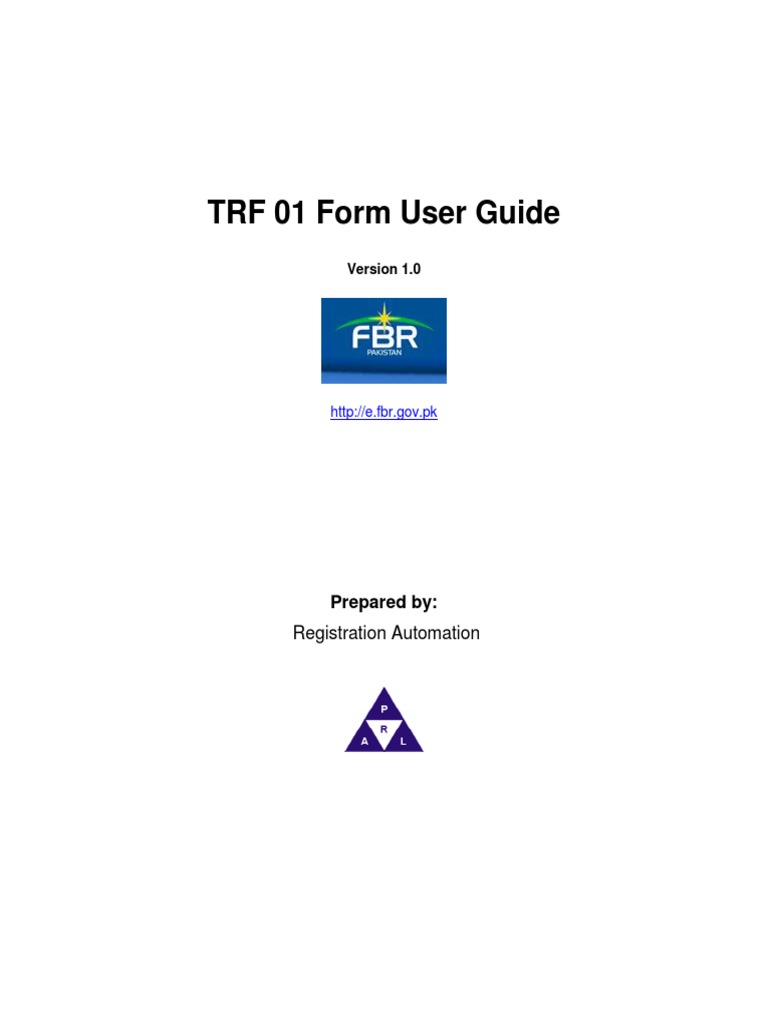 Detailed User Guide For TRF 01 Form | PDF | Web Browser | Internet Explorer