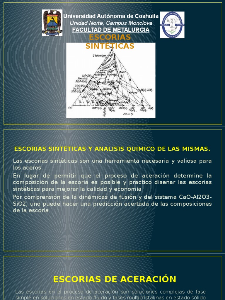 Escorias Sinteticas | PDF | Óxido de aluminio | Aluminio