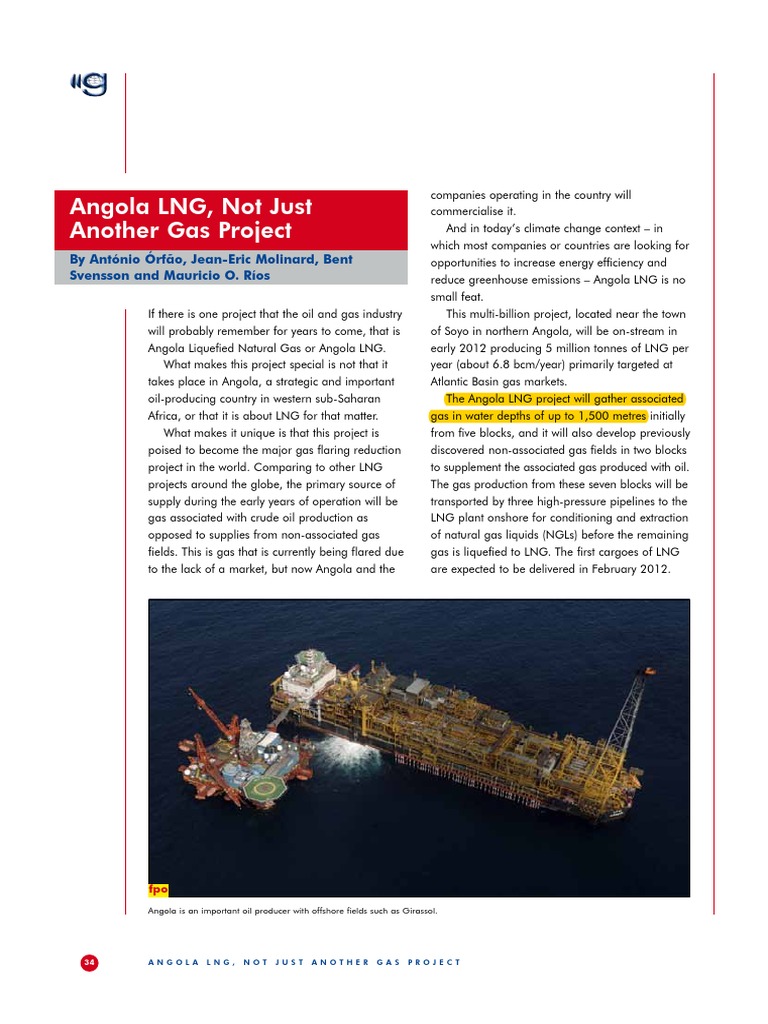 Angola LNG Project Reduces Gas Flaring, Boosts Economy | PDF | Natural ...