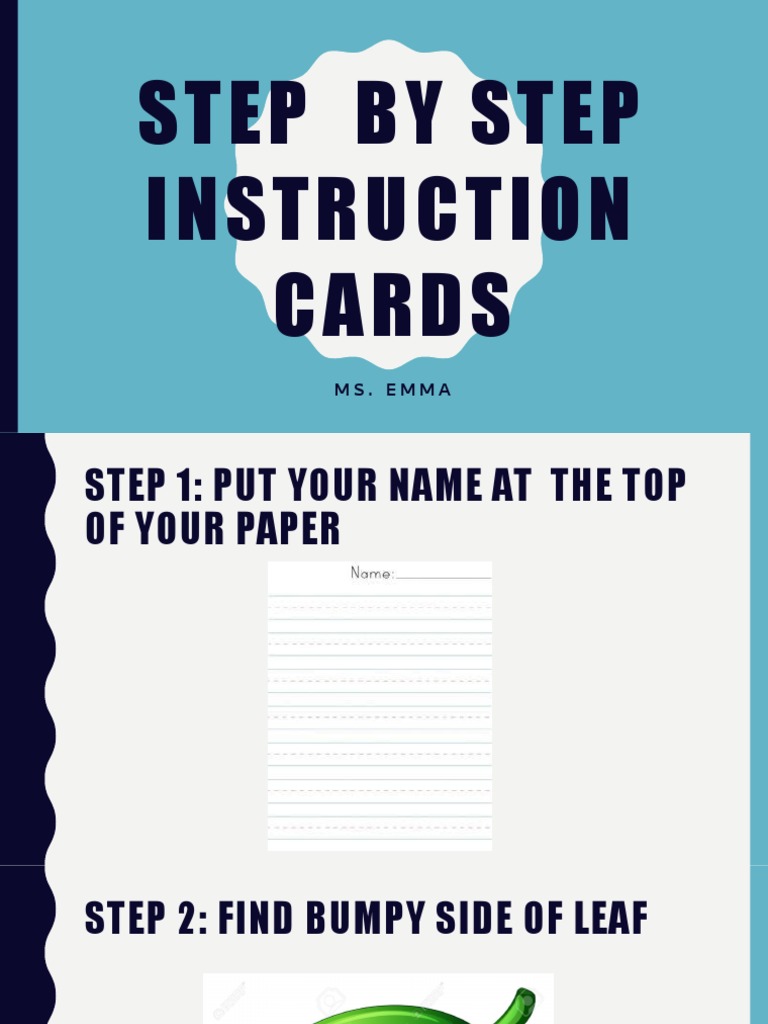 Phase 2 Instruction Cards | PDF
