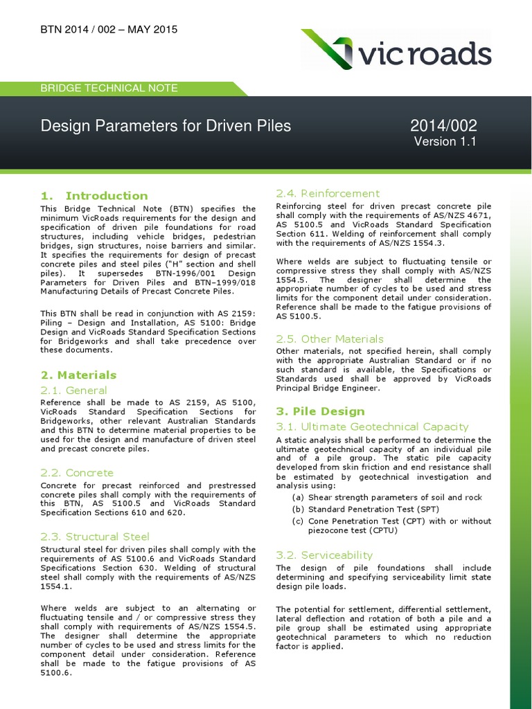 Bridge Technical Note | PDF | Deep Foundation | Geotechnical Engineering