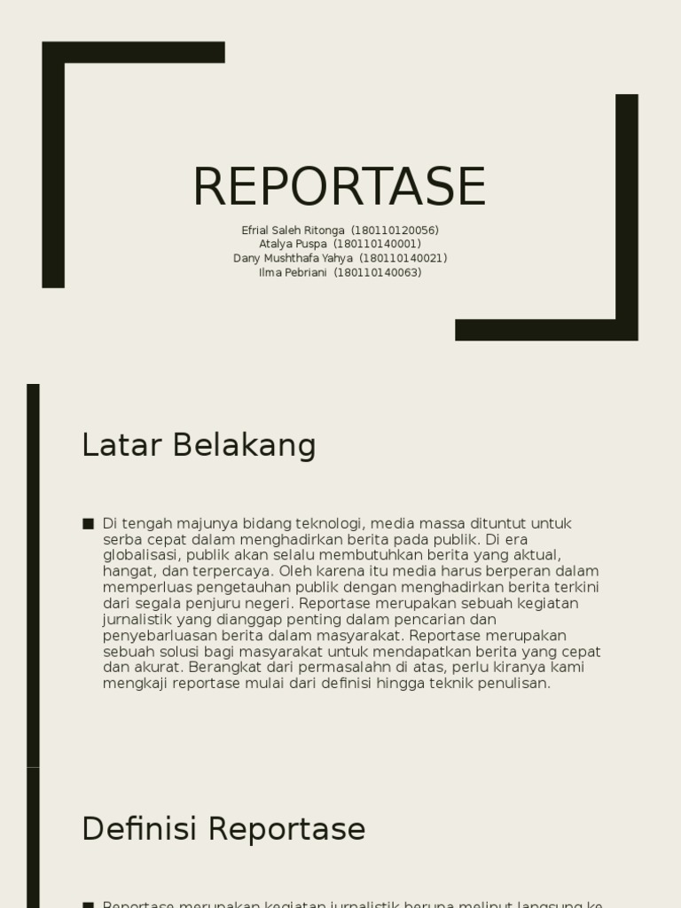 Reportase | PDF