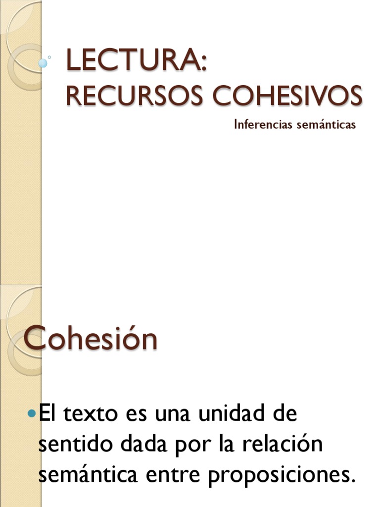 4 Recursos Cohesivos | PDF
