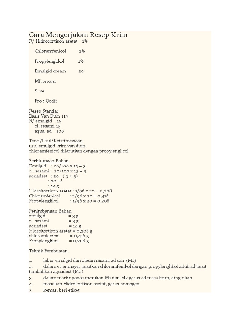 Cara Mengerjakan Resep Krim | PDF | Memasak, Makanan, & Anggur ...