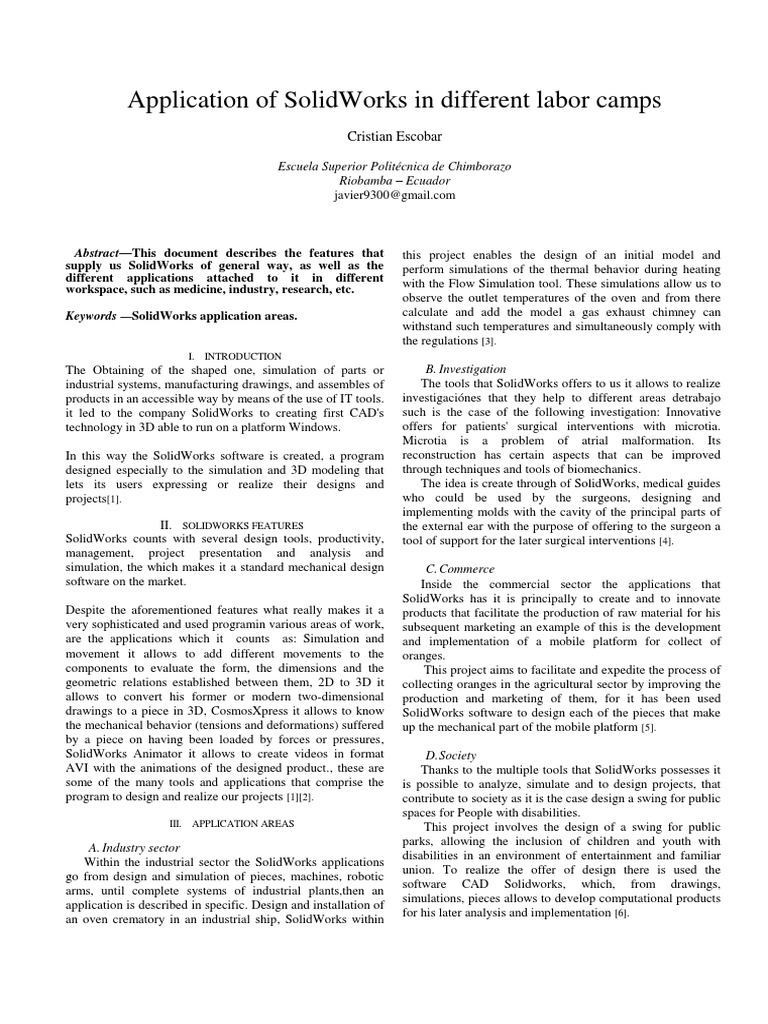 Applications Solidworks | PDF | Computer Aided Design | Simulation