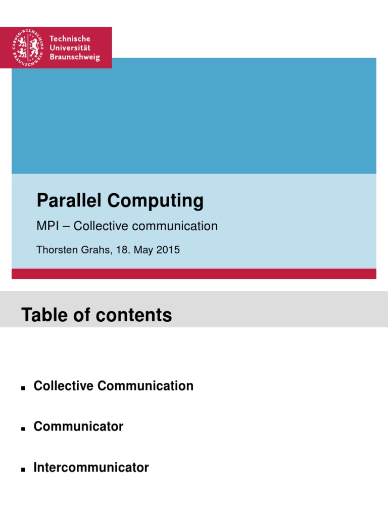 Parallel Computing: MPI - Collective Communication | PDF | Computer Programming | Computer ...